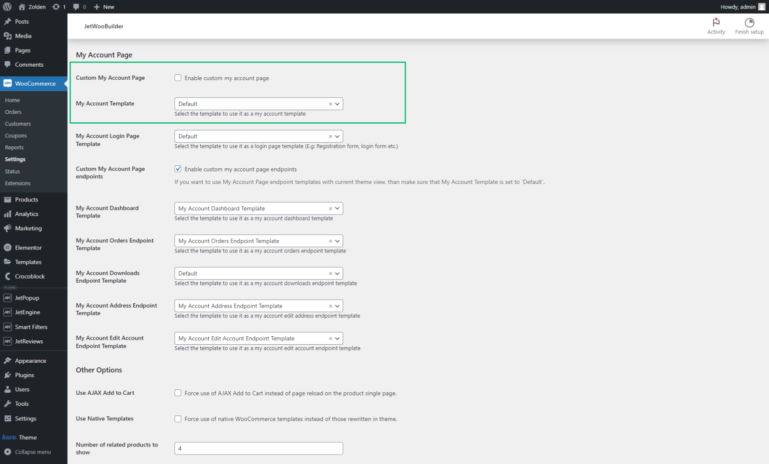 How to Create My Account Page With Endpoint Templates — JetWooBuilder ...