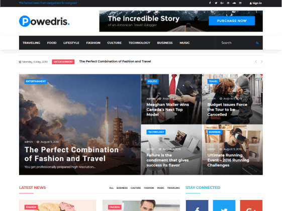 Powedris News Portal Elementor Template