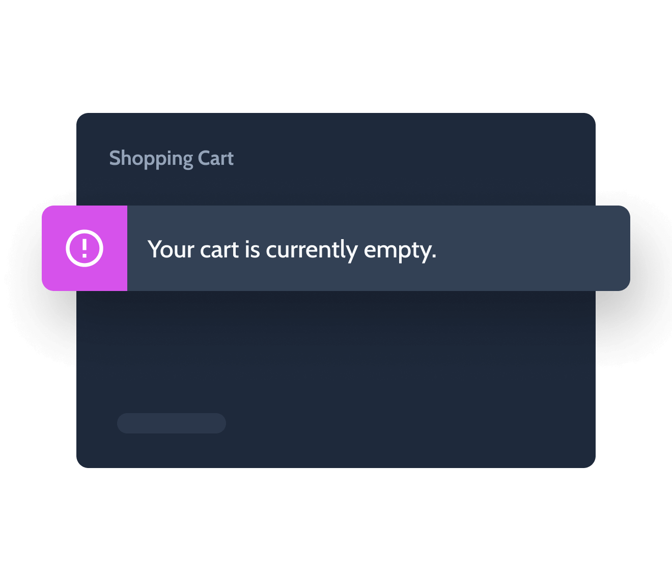 Cart Empty Message Widget for Elementor | Crocoblock